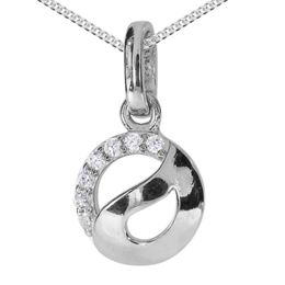 OSTSEE-SCHMUCK Damen Kette mit Anh&auml;nger "- Romina - Silber 925/000 - Zirkonia", 45, Silber 925 (Sterlingsilber), silber, Silber 925 (Sterlingsilber),