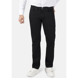 Stooker Men Herren 5-Pocket-Hose "Frisco Denim Straight Fit Jeans", schwarz, Gr. 33, Twill, 99% Baumwolle, 1% Elasthan, Hosen, Straight Fit Casual