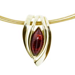 OSTSEE-SCHMUCK Damen Kette mit Anh&auml;nger "- Gleiter-Rana - Gold 333/000 - Bernstein", 45, Gelbgold 333, gold, Gelbgold 333, Halsketten