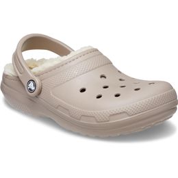 Crocs Damen Clog "Classic Lined", Gr. 41, beige, Croslite , Schuhe, Pantolette, Hausschuh, Winterschuh mit Warmfutter