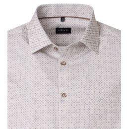 Venti Herren Businesshemd "Venti Businesshemd Langarm Print"beige, Gr. 43, bedruckt, 100% Baumwolle, Hemden