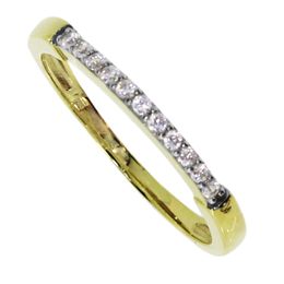 OSTSEE-SCHMUCK Damen Fingerring "- Helle - Gold 333/000 - Zirkonia", 52, gold, Fingerringe