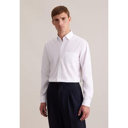 Seidensticker Herren Businesshemd "Schwarze Rose", wei&szlig;, Gr. 48, unifarben, 100% Baumwolle, Hemden, Regular 1/1 Button-Down-Kragen Uni