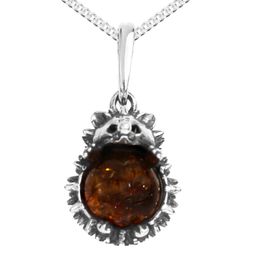 OSTSEE-SCHMUCK Damen Kette mit Anh&auml;nger "- Igel - Silber 925/000 - Bernstein", 42, Silber 925 (Sterlingsilber), silber, Silber 925 (Sterlingsilber),