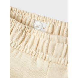 name it M&auml;dchen Sweatpants "NMFVALBA SWE PANT UNB NOOS", beige, Gr. 104, bedruckt, Sweatware, Obermaterial: 100% Baumwolle, Hosen