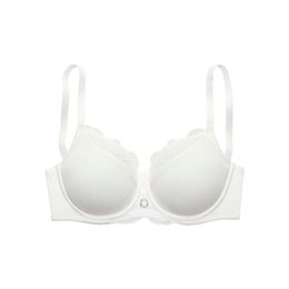 Damen Minimizer-BH, NUANCE BY LASCANA, Gr. 100, beige, Microtouch, Obermaterial: 85% Polyamid, 15% Elasthan, BHs, mit B&uuml;gel & h&uuml;bschem