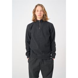 Cleptomanicx Herren Strickpullover "Noitch", schwarz, Gr. M, unifarben, 45% Wolle, 37% Baumwolle, 18% Polyamid, Pullover, mit gebondeter