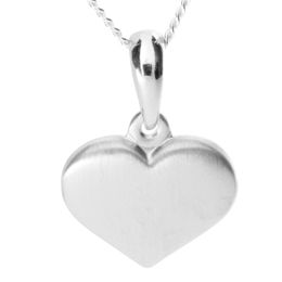 OSTSEE-SCHMUCK Damen Kette mit Anh&auml;nger "- Herz 15 mm - Silber 925/000 -", 42, Silber 925 (Sterlingsilber), silber, Silber 925 (Sterlingsilber),