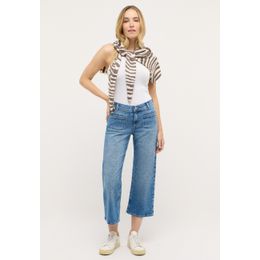 Angels Damen Stretch-Jeans "LINN POCKET", blau, Gr. 38, Denim/Jeans, Obermaterial: 91% Baumwolle, 6% Polyester, 3% Elasthan, Jeans, in modisch