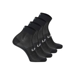 uyn Damen Sneakersocken "Socken 4er Pack", Gr. 39, schwarz, Obermaterial: 50% Polyester PES. 46% Polyamid PA. 4% Elasthan EL., Socken