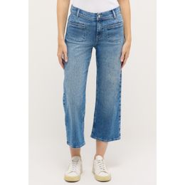 Angels Damen Stretch-Jeans "LINN POCKET", blau, Gr. 46, Denim/Jeans, Obermaterial: 67% Baumwolle, 31% Polyester, 2% Elasthan, Jeans, in modisch