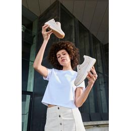 Rieker Damen Slipper, Gr. 41beige, Lederimitat, Basic, Schuhe, Slip-on Sneaker, Halbschuh, Freizeitschuh mit Rei&szlig;verschluss