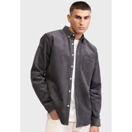 REDEFINED REBEL EST. 2013 REDEFINED REBEL Herren Langarmhemd "Redefined Rebel Shirt RRSean Shirt", grau, Gr. XXL, Web, 98% Baumwolle, 2% Elasthan, Hemden