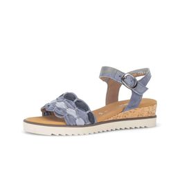 Gabor Damen Riemchensandale "Riemchensandale", Gr. 39, blau, Schuhe