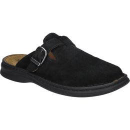 Josef Seibel Herren Clog "Madrid, schwarz", Gr. 41, schwarz, Obermaterial: 100% Rindsleder Leather cow., Schuhe