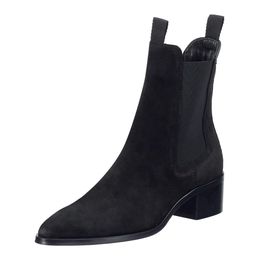 Gant Damen Stiefelette "Gant Stiefelette Veloursleder/Textil", Gr. 38, schwarz, Textil, Veloursleder, Schuhe
