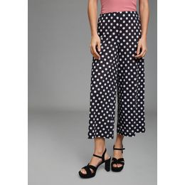 Laura Scott Damen Jerseyhose "CULOTTE", schwarz-wei&szlig;, Gr. 44, gepunktet, Jersey, Obermaterial: 95% Polyester, 5% Elasthan, Hosen, aus Polyester, mit