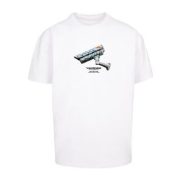 Damen T-Shirt "Upscale by Mister Tee Herren CCTV Oversize Tee"wei&szlig;, Gr. M, UPSCALE BY MISTER TEE, unifarben, 100% Baumwolle, Shirts