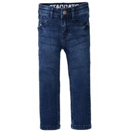 STACCATO Jungen Slim-fit-Jeans "STCSAM", blau, Basic, Gr. 98, Abriebeffekte, unifarben, Oberstoff: 80% Baumwolle, 19% Polyester, 1% Elasthan., Jeans,