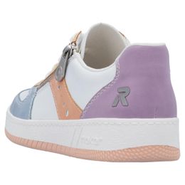 RIEKER SPORT Damen Sneaker, Gr. 42, bunt, Lederimitat, Schuhe, in aktueller Farbkombination, Freizeitschuh, Halbschuh, Schn&uuml;rschuh