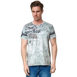 Rusty Neal Herren T-Shirt, grau, Gr. XL, bedruckt, 100% Baumwolle, Shirts, mit coolem Logo-Print