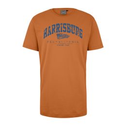 Damen T-Shirt "HARRISBURG_ATLANTIC BLUE", orange, Gr. XXL, Ahorn Sportswear, bedruckt, 100% Baumwolle, Shirts, mit modischem Frontprint