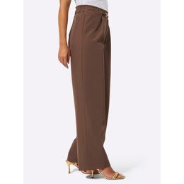 CR&Eacute;ATION L CREATION L Damen Webhose, braun, Gr. 38, unifarben, 94% Polyester, 6% Elasthan, Hosen