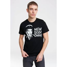logoshirt Herren T-Shirt "Gendarme von St. Tropez - Nein Doch Ooh", schwarz, Gr. S, bedruckt, mehrfarbig, 100% Baumwolle, Shirts, mit Louis de