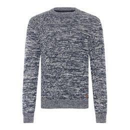 Blend Herren Strickfleece-Pullover "Strickpullover BHDanno", blau, Gr. S, Obermaterial: 70% Baumwolle CO recyc.. 30% Polyester Pol. recyc.., Pullover