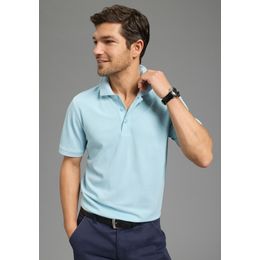 MAN'S WORLD MAN'S WORLD Herren Poloshirt, blau, Basic, Gr. 52, unifarben, Piqu&eacute;, Obermaterial: 100% Baumwolle, Shirts, Kurzarm, lockere Passform, unifarben