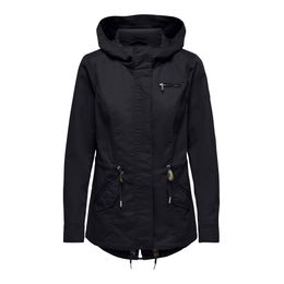 Only Damen Parka "ONLLORCA LIFE CANVAS PARKA CC OTW"blau graphite, Gr. S, unifarben, Web, Obermaterial: 80% Polyester, 20% Baumwolle, Jacken, mit