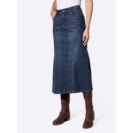 Heine Damen Jeansrock, blau, Gr. 34, unifarben, 99% Baumwolle, 1% Elasthan, R&ouml;cke