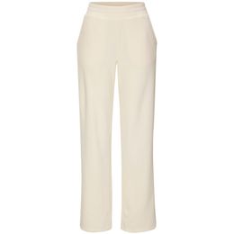 Vivance Damen Fleecehose "Schlupfhose", Gr. 36, beige, Fleece, Obermaterial: 100% Polyester, unifarben, Hosen, mit seitlichen Eingrifftaschen