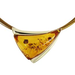 OSTSEE-SCHMUCK Damen Collier "- Imke 40 - Silber 925/000, vergoldet - Bernstein", 45, Silber 925 (Sterlingsilber), gold, Silber 925 (Sterlingsilber),