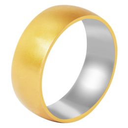 Adelia&acute;s ADELIA ́S Herren Fingerring "Herren Ring aus Edelstahl", 62, Edelstahlgold, Edelstahl, Fingerringe