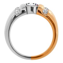 Adelia&acute;s ADELIA ́S Damen Fingerring "Damen Ring aus Edelstahl mit Strass Steinchen", 56, Edelstahl, rosa, Edelstahl, Fingerringe