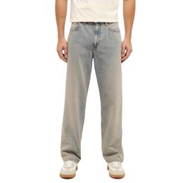 Mustang Herren Straight-Jeans "Herren Style Jeff Relaxed Straight"330 mittelblau, Gr. 33, unifarben, Denim/Jeans, 100% Baumwolle, Jeans