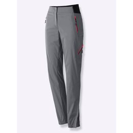 Casual Looks Damen Funktionshose, grau, Gr. 21, gemustert, mehrfarbig, unifarben, 55% Baumwolle, 42% Polyamid, 3% Elasthan, Hosen