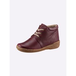 Casual Looks Damen Stiefelette, Gr. 41, rot, Glattleder, Schuhe