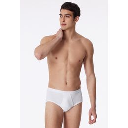 Schiesser Herren Slip "Original Classics", Gr. 6, wei&szlig;, Doppelripp, Obermaterial: 100% Baumwolle, unifarben, Unterhosen, mit Eingriff