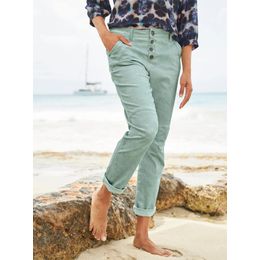 Heine Damen Boyfriend-Jeans, gr&uuml;n, Gr. 50, unifarben, 98% Baumwolle, 2% Elasthan, Jeans