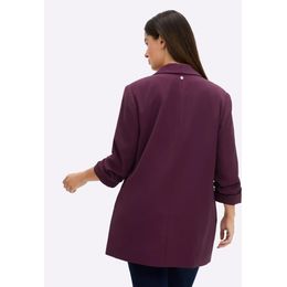 sheego Damen Longblazer "Longblazer", rot, Gr. 48, 100% Polyester, Blazer