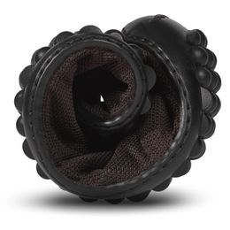 Leguano Damen Barfu&szlig;schuh "GALAXO", Gr. 44, braun, Textil, Schuhe, Komfortschuh, Flats, Schn&uuml;rschuh mit spezieller Halbkugel-Laufsohle