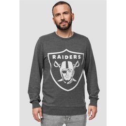 Recovered Herren Sweatshirt "Raiders Classic Vintage", grau, Gr. M, bedruckt, 100% Baumwolle, Sweatshirts, f&uuml;r alle Las Vegas Raiders-Fans