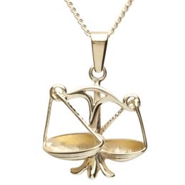 OSTSEE-SCHMUCK Damen Kette und Anh&auml;nger Set "- Tierkreiszeichen Waage - Gold 333/000 -", 42, gold, Gelbgold 333, Schmuck_Sets