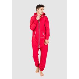 MONIZ Damen Jumpsuit, Gr. XS, rot, 80% Baumwolle, 20% Polyester, Overalls, mit kuscheligem Komfort