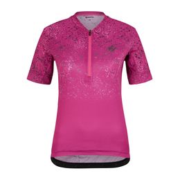 Ziener Damen Radtrikot "NALADIA-Z", lila, Gr. 38, Obermaterial: 100% Polyester; Obermaterial 2: 90% Polyester, 10% Elasthan, Trikots