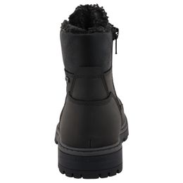 Tom Tailor Damen Winterstiefel, Gr. 33, schwarz, Lederimitat, Schuhe, mit Warmfutter