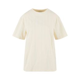 Karl Kani Damen T-Shirt "Karl Kani Signature Pinstripe Os T-Shirt"beige, Gr. S, bedruckt, 100% Baumwolle, Shirts