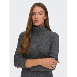 Jacqueline de Yong JDY Damen Strickkleid "JDYELANORA L/S COWLNECK DRESS KNT NOOS", grau, Gr. L, meliert, unifarben, Feinstrick, Obermaterial: 76% Polyacryl, 21%